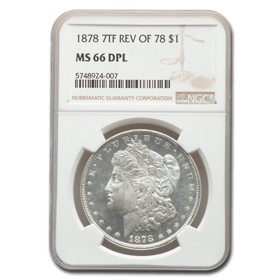 Buy 1878 Morgan Dollar 7 TF Rev of 78 DPL MS-66 NGC | APMEX