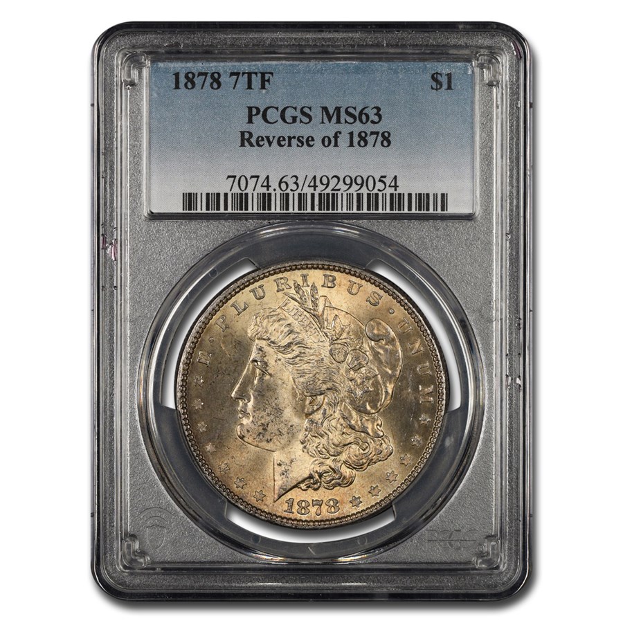 Buy 1878 Morgan Dollar 7 TF Rev of 78 MS-63 PCGS (Toned) | APMEX