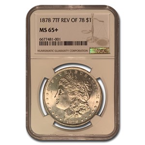 Buy 1878 Morgan Dollar 7 TF Rev of 78 MS-65+ NGC | APMEX
