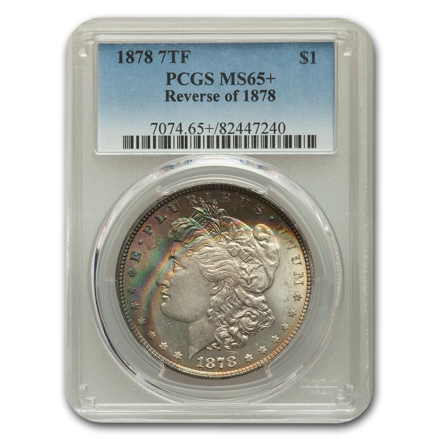 Buy 1878 Morgan Dollar 7 TF Rev of 78 MS-65+ PCGS (Crescent Toning) | APMEX