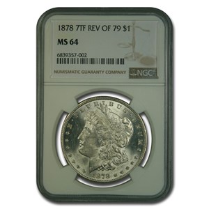 Buy 1878 Morgan Dollar 7 TF Rev of 79 MS-64 NGC | APMEX