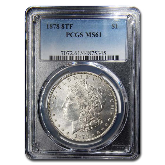 Buy 1878 Morgan Dollar 8 TF MS-61 PCGS | APMEX