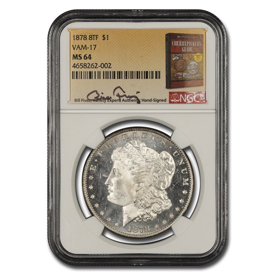 1878 Morgan Dollar 8 TF MS-64 NGC (VAM-17, Fivaz)