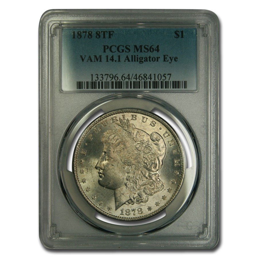 Buy 1878 Morgan Dollar 8 TF MS-64 PCGS (VAM 14.1 Alligator Eye) | APMEX