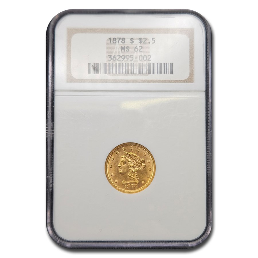 Buy 1878-S $2.50 Liberty Gold Quarter Eagle MS-62 NGC | APMEX