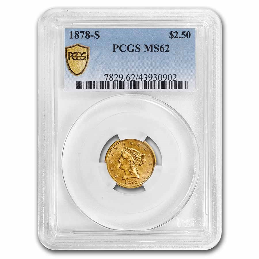 Buy 1878-S $2.50 Liberty Gold Quarter Eagle MS-62 PCGS | APMEX