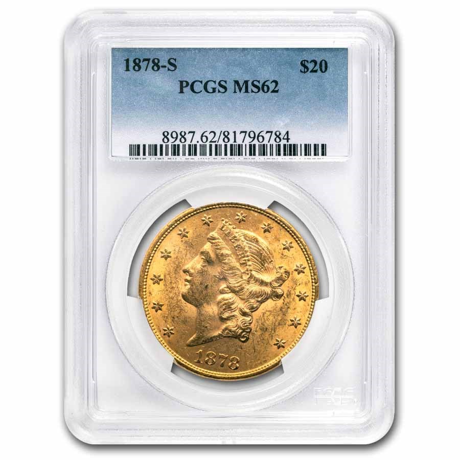 Buy 1878-S $20 Liberty Gold Double Eagle MS-62 PCGS | APMEX