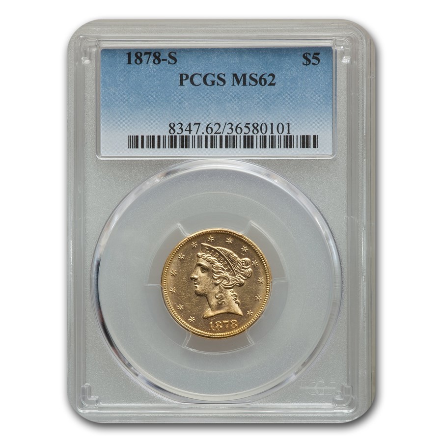Buy 1878-S $5 Liberty Gold Half Eagle MS-62 PCGS | APMEX