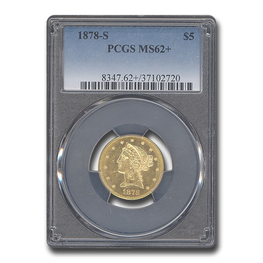 Buy 1878-S $5 Liberty Gold Half Eagle MS-62+ PCGS | APMEX
