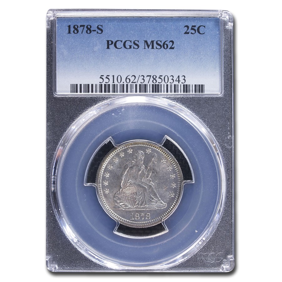 Buy 1878-S Liberty Seated Quarter MS-62 PCGS | APMEX
