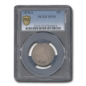 Buy 1878-S Liberty Seated Quarter VF-25 PCGS | APMEX