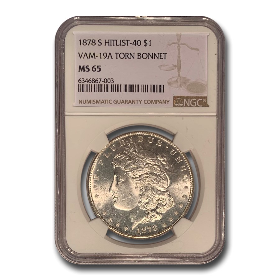 Buy 1878-S Morgan Dollar MS-65 NGC (VAM-19A Torn Bonnet, Hitlist 40 ...