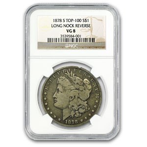 Buy 1878-S Morgan Dollar VG-8 NGC (Long Nock Rev, Top-100) | APMEX