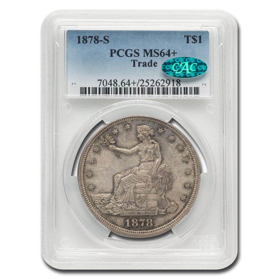 1878-S Trade Dollar MS-64+ PCGS CAC