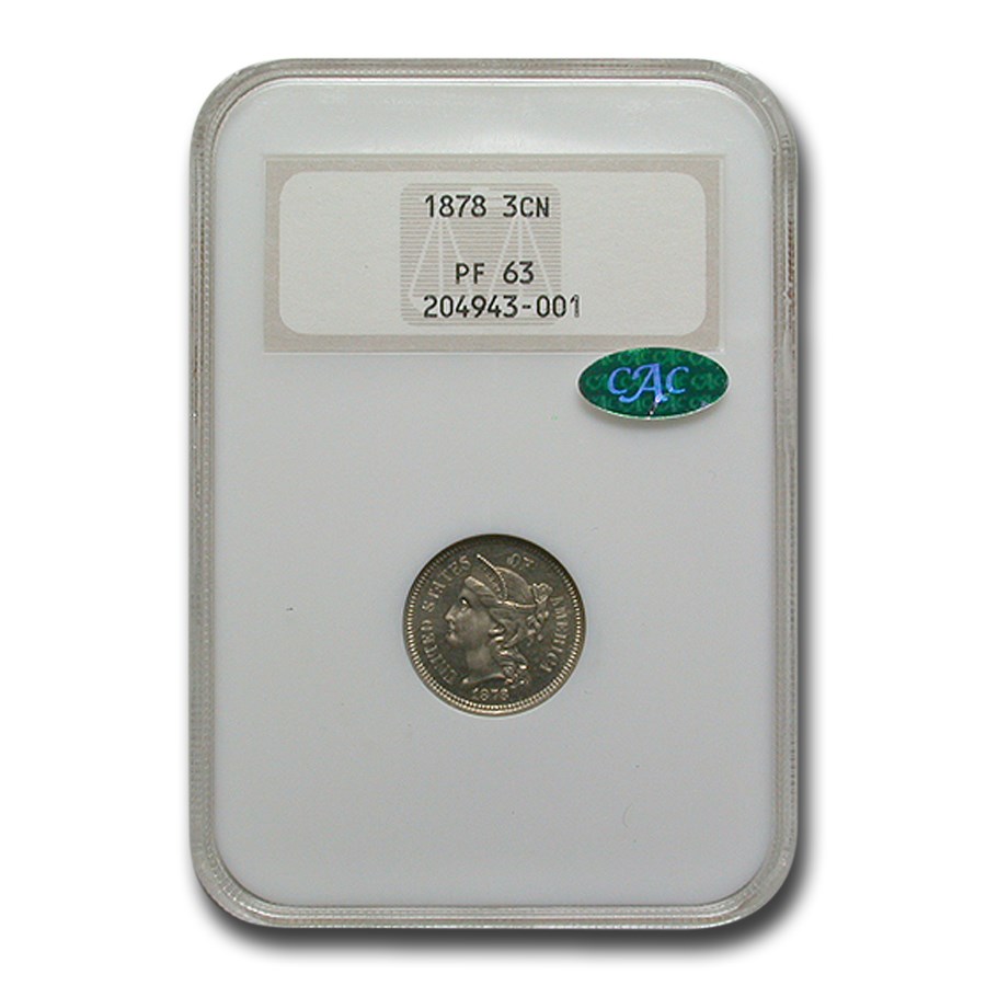 Buy 1878 Three Cent Nickel PF-63 NGC CAC | APMEX