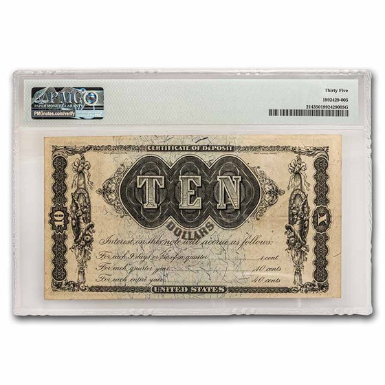 Buy 1879 $10.00 US Refunding Certificate CH VF-35 PMG (Fr#214) | APMEX