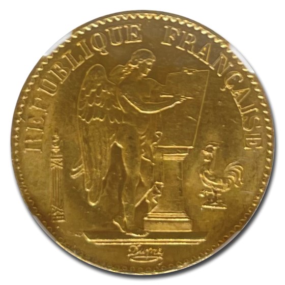 Buy 1879-A France Gold 20 Francs Angel MS-65 NGC | APMEX