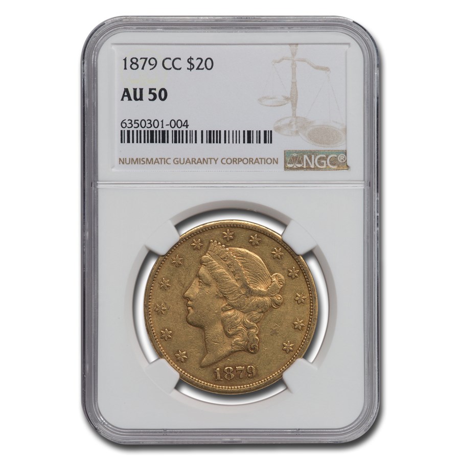Buy 1879-CC $20 Liberty Gold Double Eagle AU-50 NGC | APMEX
