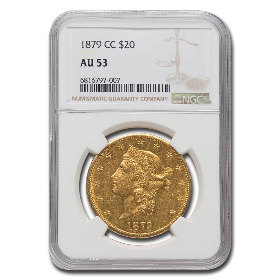 Buy 1879-CC $20 Liberty Gold Double Eagle AU-53 NGC | APMEX