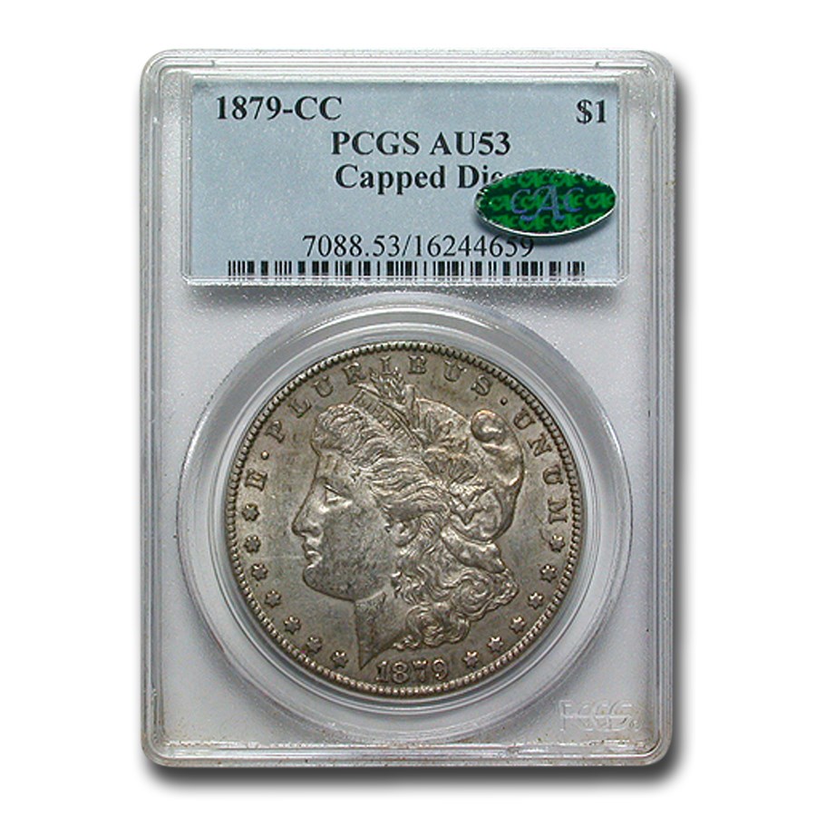 Buy 1879-CC Morgan Dollar AU-53 PCGS CAC (Capped Die) | APMEX