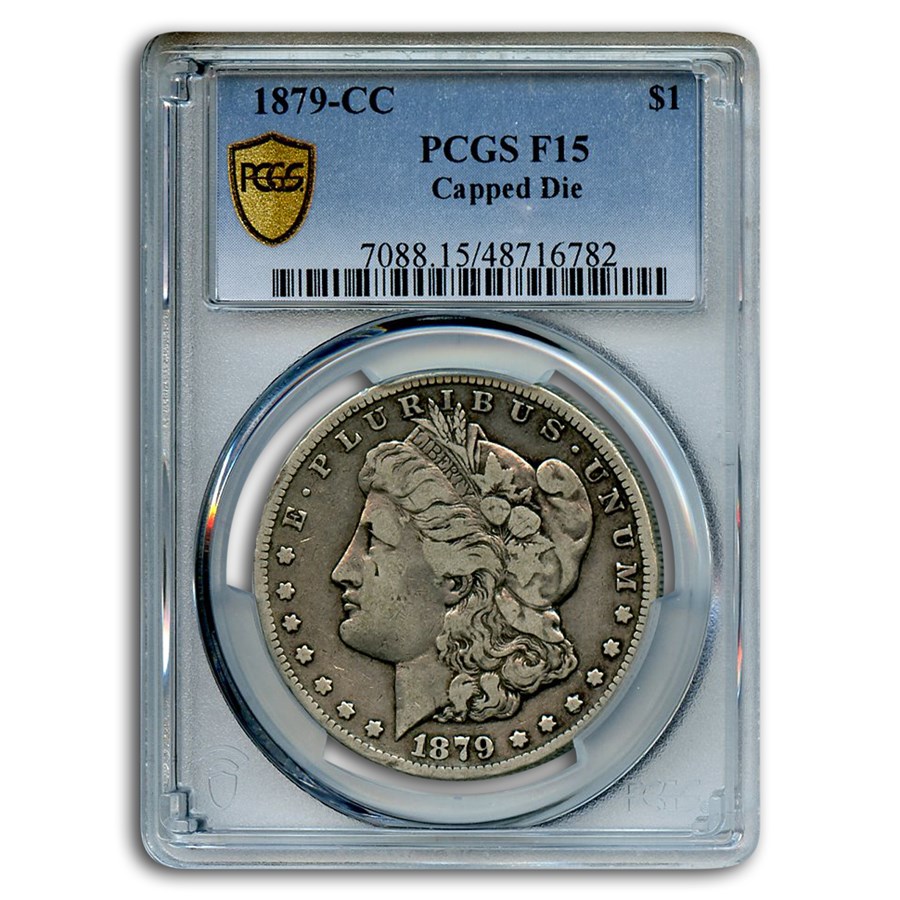 1879-CC Morgan Dollar Fine-15 PCGS (Capped Die)