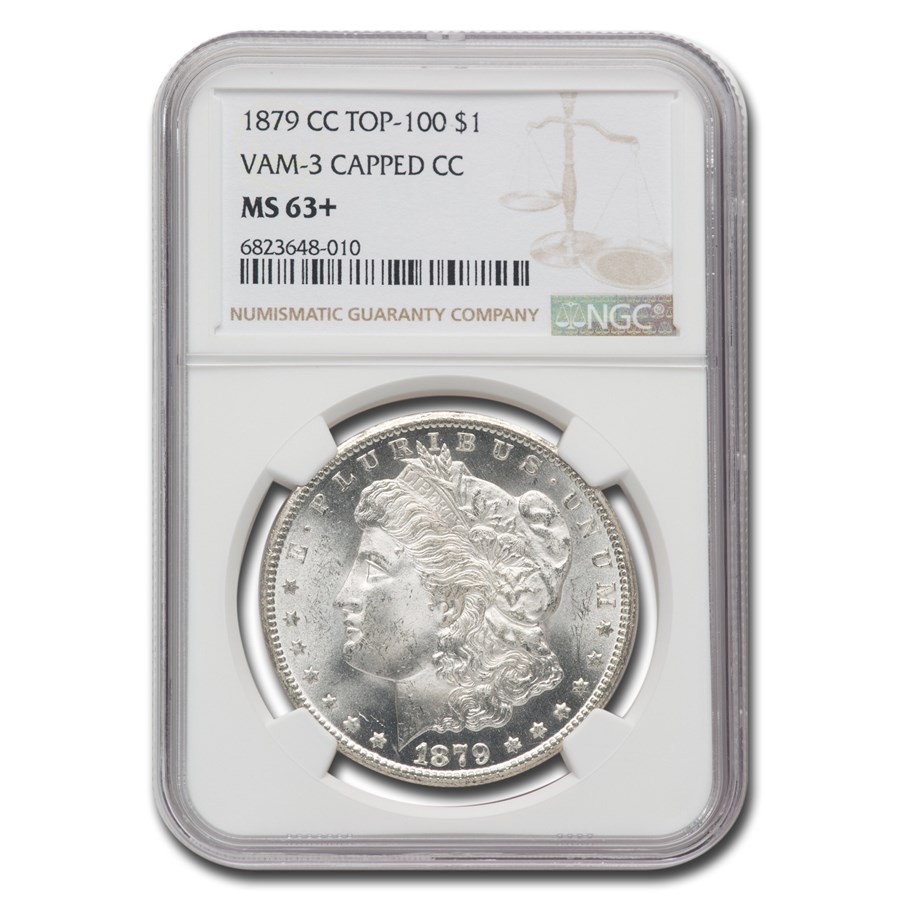 1879-CC Morgan Dollar MS-63+ NGC (VAM-3 Capped CC)