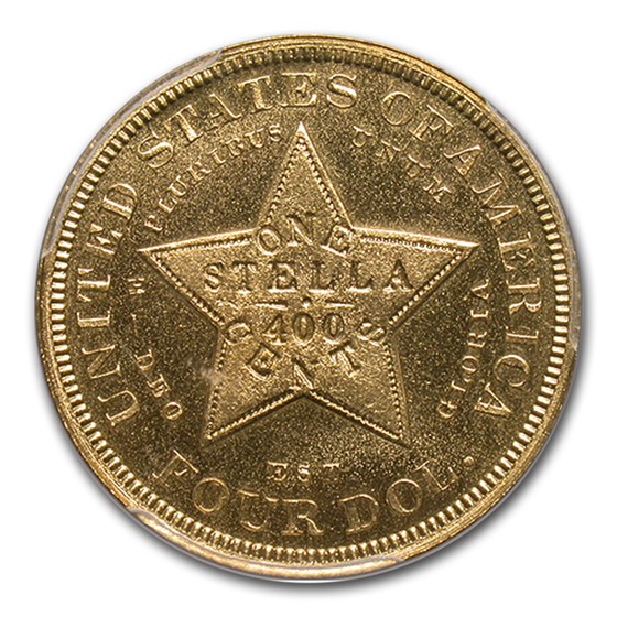 Buy 1879 Coiled Hair $4 Stella Gilt PR-64 PCGS CAC | APMEX