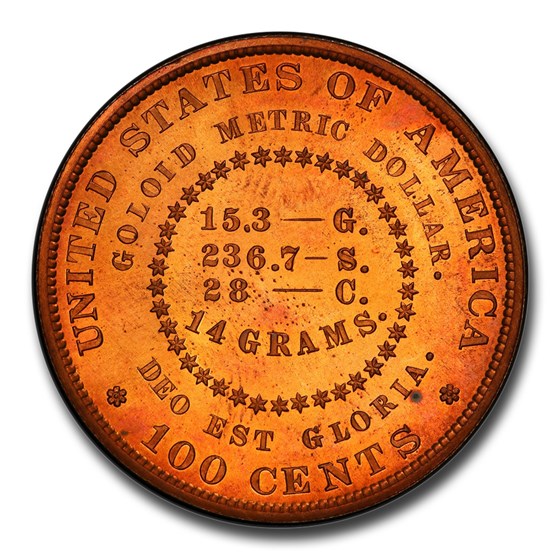 Buy 1879 Goloid Metric Pattern Dollar PR-66 PCGS (Red J-1632) | APMEX