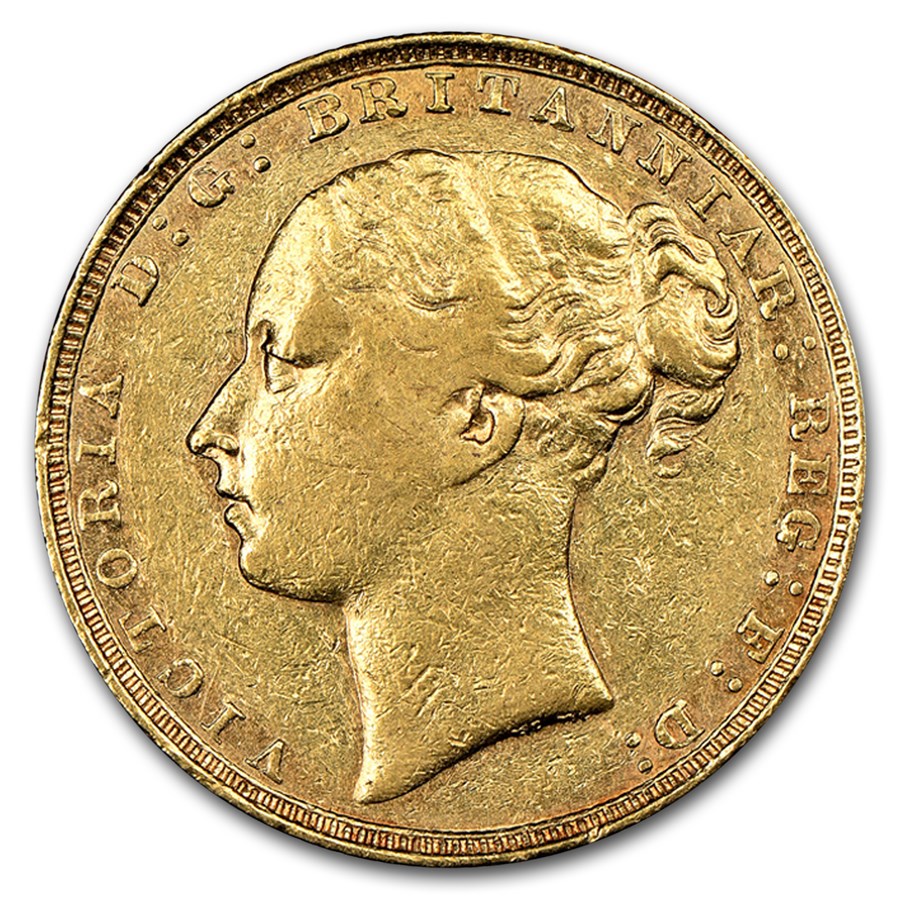 Buy 1879 Great Britain Gold Sovereign Victoria Young Head XF-45 NGC | APMEX