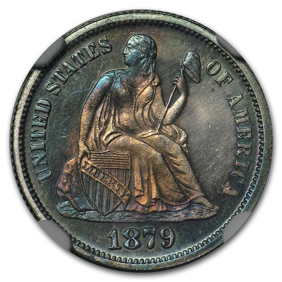 Buy 1879 Liberty Seated Dime MS-66 NGC (Beautifully Toned) | APMEX
