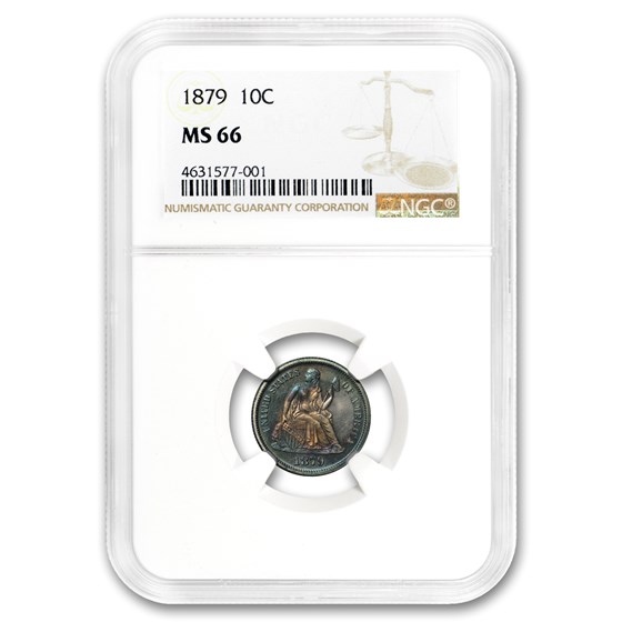 Buy 1879 Liberty Seated Dime MS-66 NGC (Beautifully Toned) | APMEX