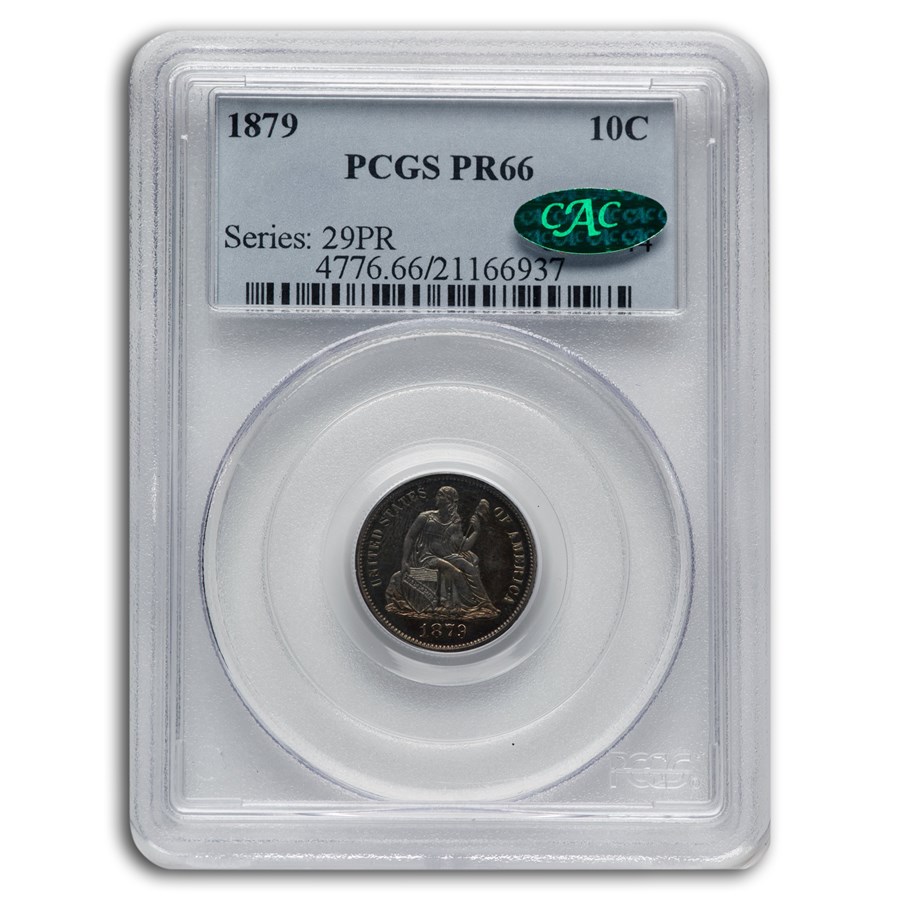 1879 Liberty Seated Dime PR-66 PCGS CAC