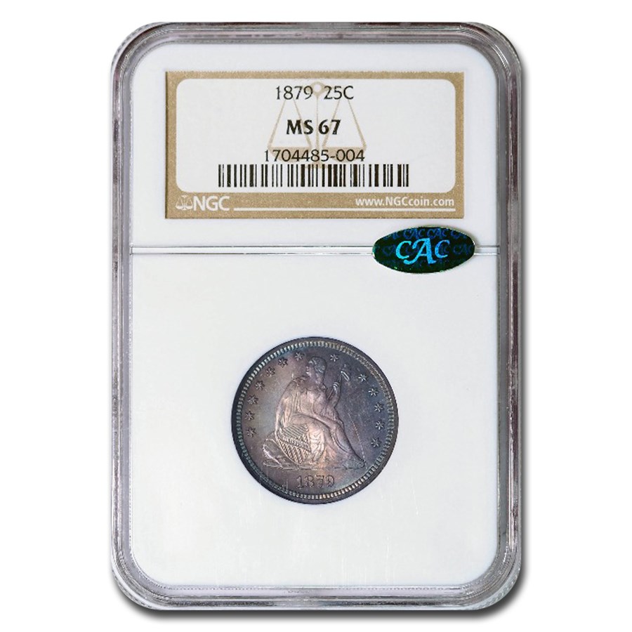 Buy 1879 Liberty Seated Quarter MS-67 NGC CAC | APMEX