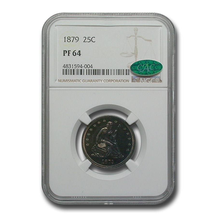 Buy 1879 Liberty Seated Quarter PF-64 NGC CAC | APMEX