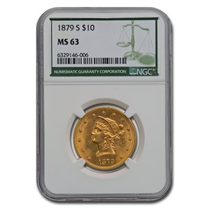 Buy 1879-S $10 Liberty Gold Eagle MS-63 NGC (Green Label) | APMEX