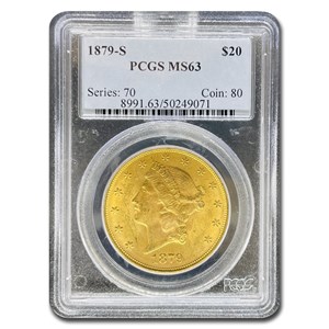 Buy 1879-S $20 Liberty Gold Double Eagle MS-63 PCGS | APMEX