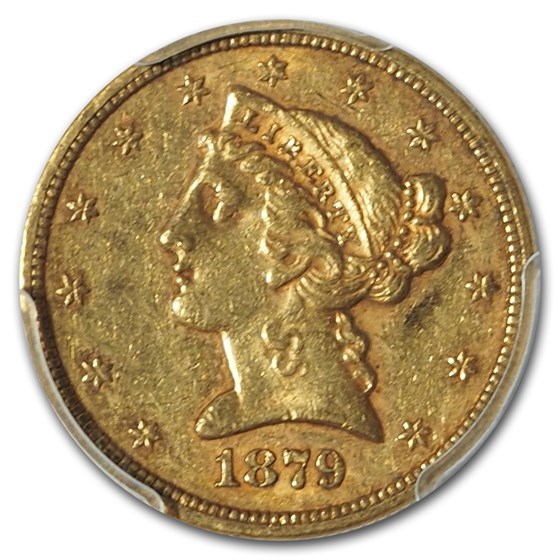 Buy 1879-S $5 Liberty Gold Half Eagle AU-55 PCGS | APMEX