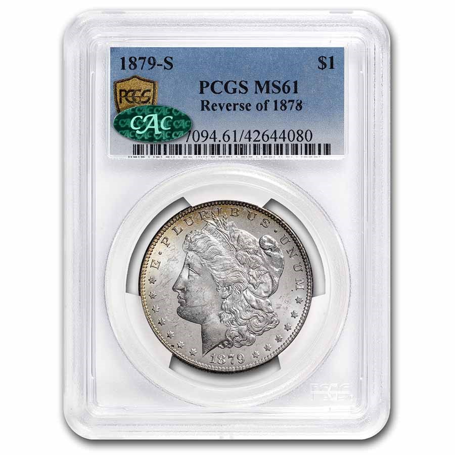 Buy 1879-S Morgan Dollar MS-61 PCGS CAC (Reverse of 1878) | APMEX
