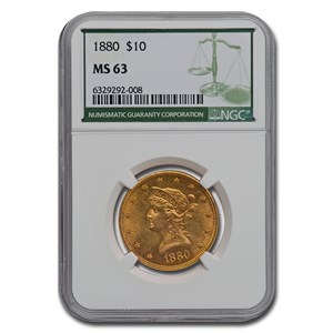 Buy 1880 $10 Liberty Gold Eagle MS-63 NGC (Green Label) | APMEX
