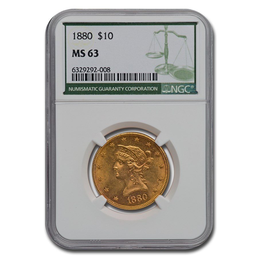 Buy 1880 $10 Liberty Gold Eagle MS-63 NGC (Green Label) | APMEX