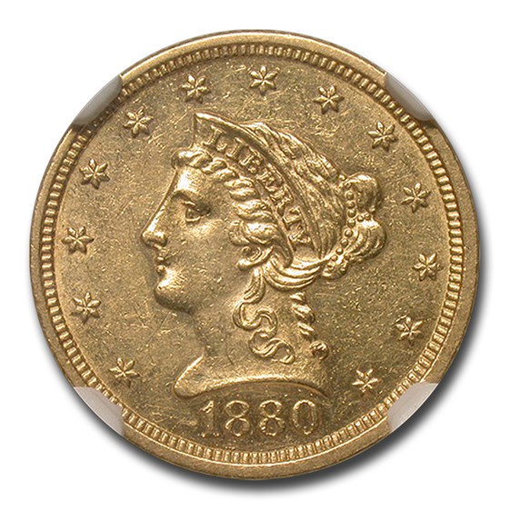Buy 1880 $2.50 Liberty Gold Quarter Eagle MS-60 NGC | APMEX