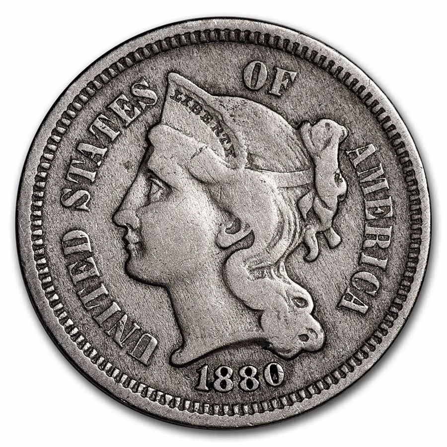 Buy 1880 3 Cent Nickel Fine | APMEX