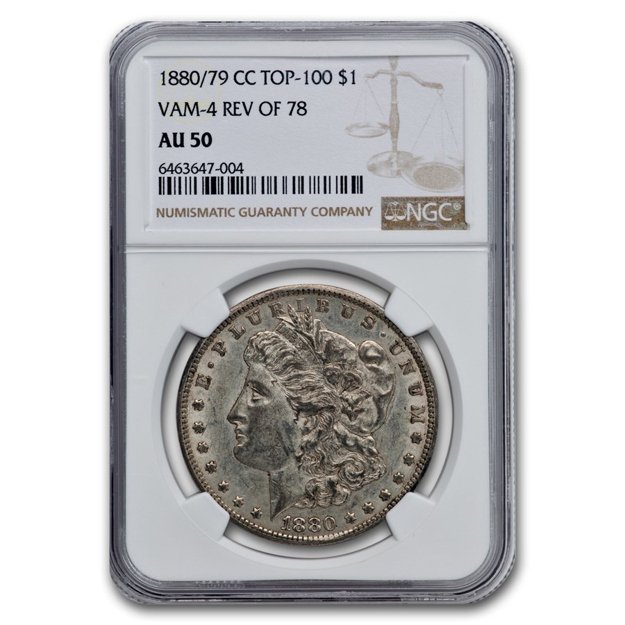 Buy 1880/79-CC Morgan Dollar AU-50 NGC (VAM-4 Rev of 78 Top-100) | APMEX