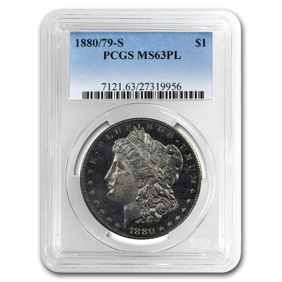 Buy 1880/79-S Morgan Dollar MS-63 PL PCGS (Overdate Top-100) | APMEX