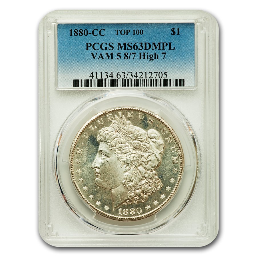 Buy 1880-CC Morgan Dollar DMPL MS-63 PCGS (VAM 5 8/7 High 7) | APMEX