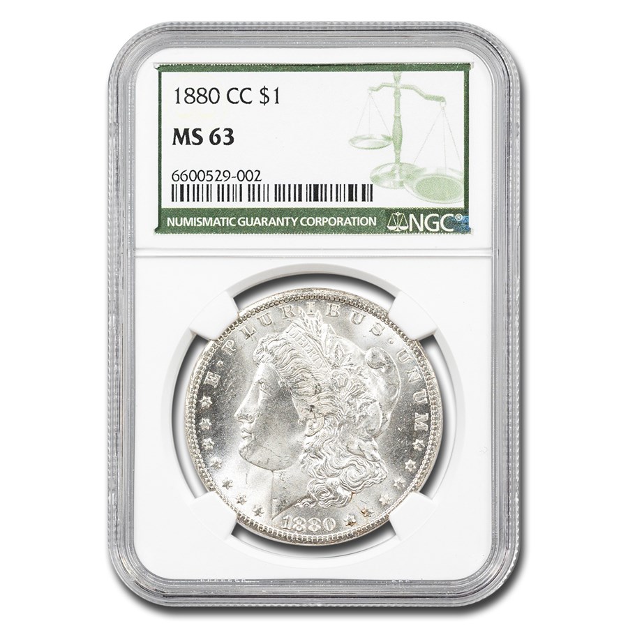 Buy 1880-CC Morgan Dollar MS-63 NGC (Green Label)