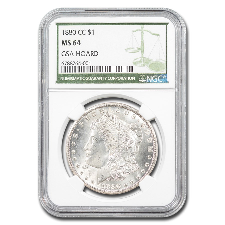 Buy 1880-CC Morgan Dollar MS-64 NGC (GSA, Green Label)