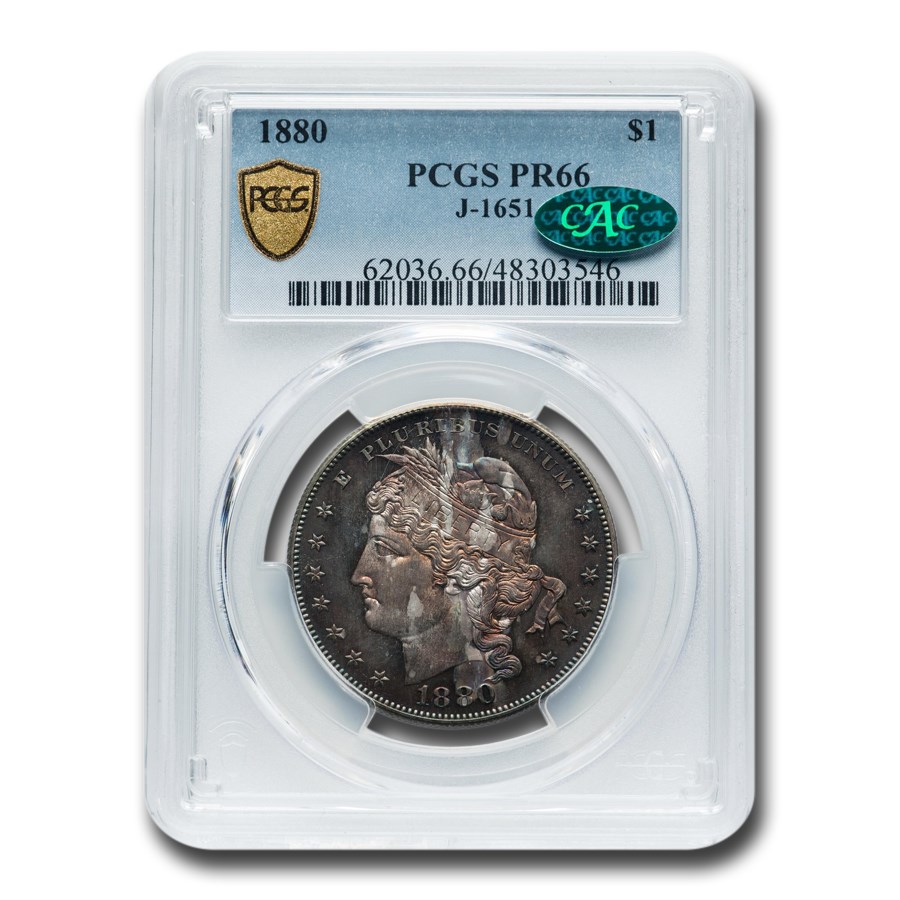 Buy 1880 Goloid Metric Dollar Pattern PR-66 CAC | APMEX