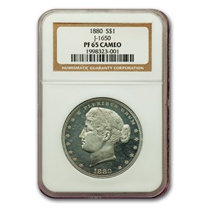 Buy 1880 Goloid Metric Pattern Dollar PF-65 Cameo NGC (J-1650) | APMEX