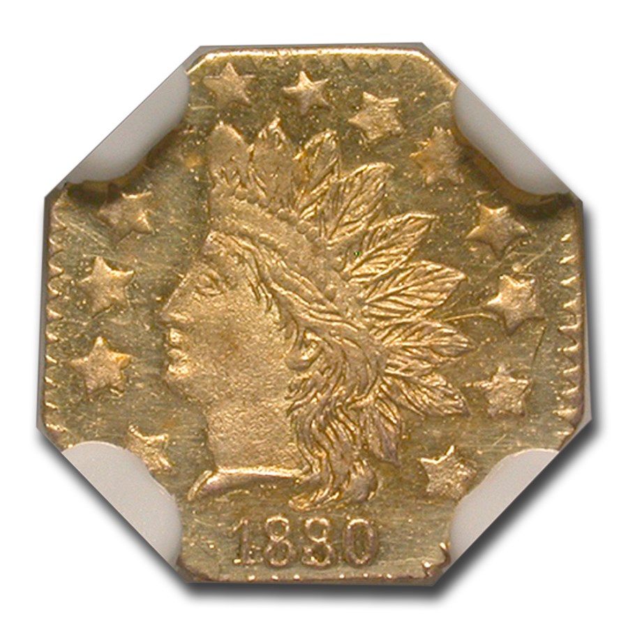 Buy 1880 Indian Octagonal 50 Cent Gold MS-62 NGC (PL, BG-954) | APMEX